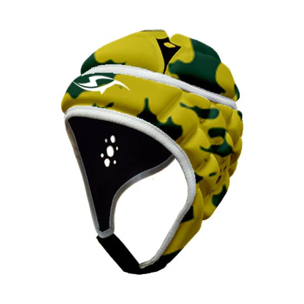 Scrum Cap / Headgear - Storm Force - Camo Yellow/Green – Adtitude Sport